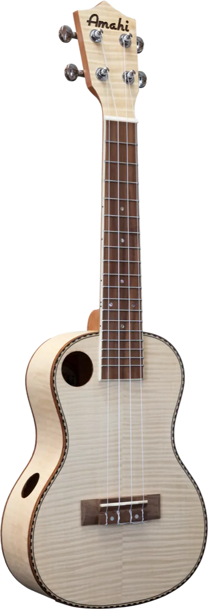 AMAHI Flamed Maple Top, Back & Sides, Offset & Side Sound Hole include ...