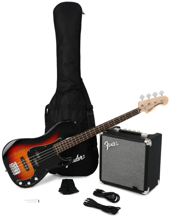 Squier Affinity Series™ Precision Bass® PJ Pack 3-Color Sunburst – Skip ...